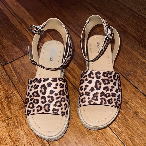 Shoes | Cheetah Platform Sandals | Poshmark